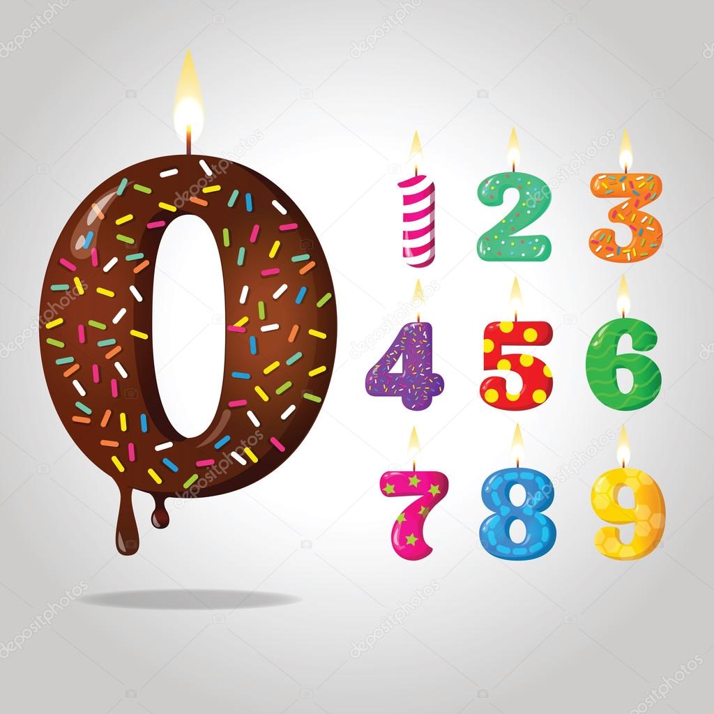 Birthday candles number. Stock Vector by ©Juls_s 123346806