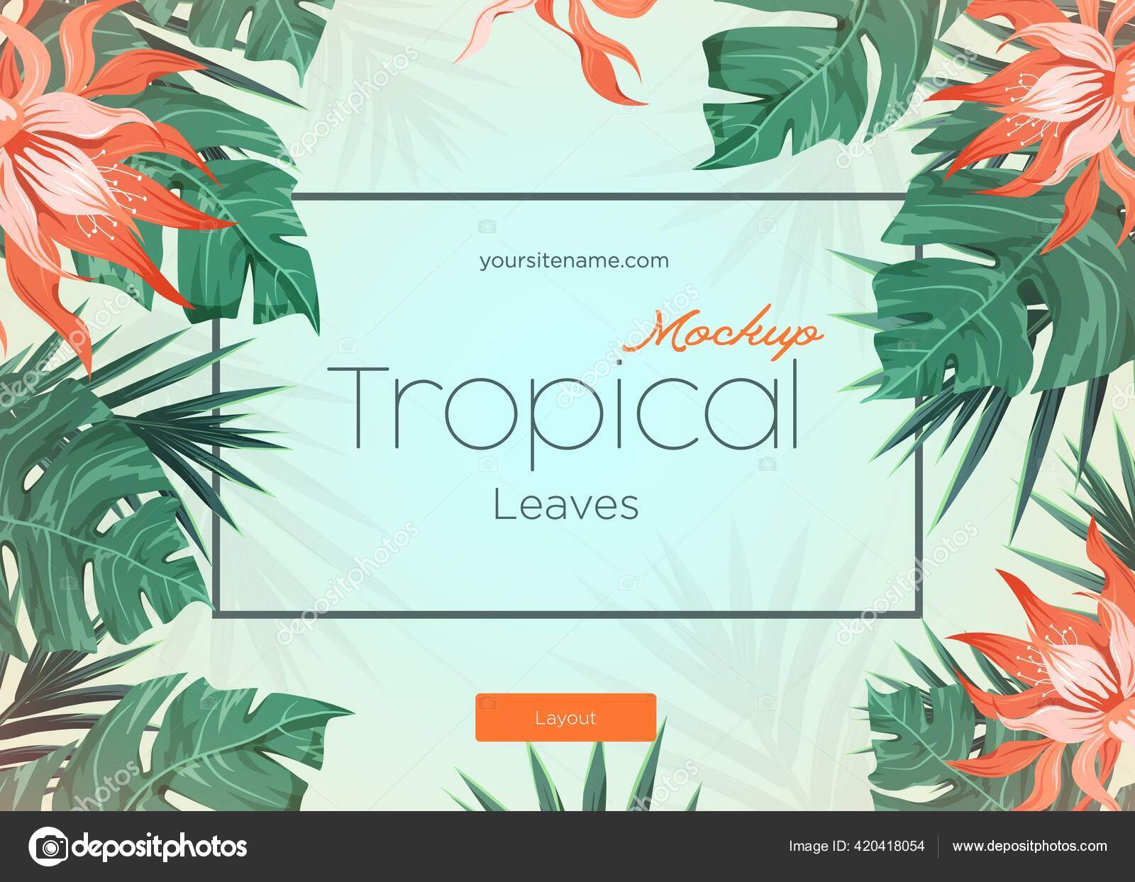 Bright Tropical Background Jungle Plants Exotic Pattern Tropical Leaves ...