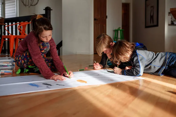 Kids drawing home Stock Photos, Royalty Free Kids drawing home Images ...