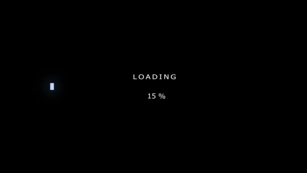 Loading Bar Animation Futuristic Progress Loading Bar 100 Percent Black ...