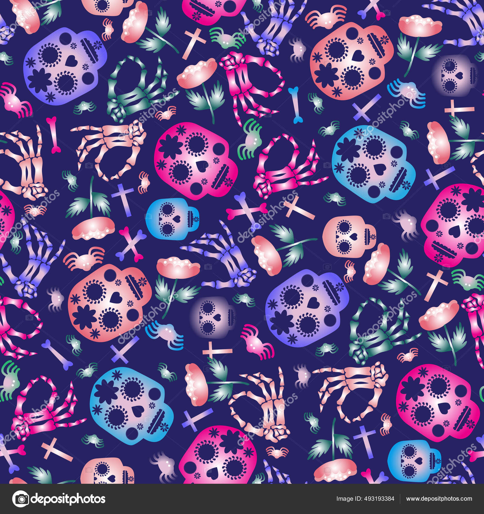 Skeleton Pattern Background