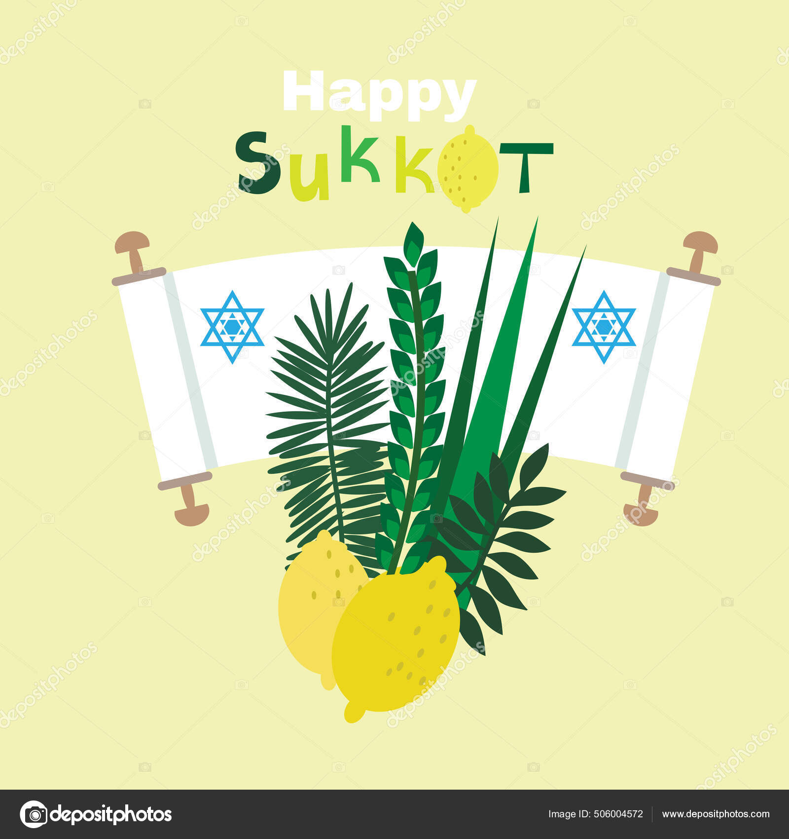 Happy Sukkot Template Poster Banner Jewish Feast Tabernacles Sukkah ...