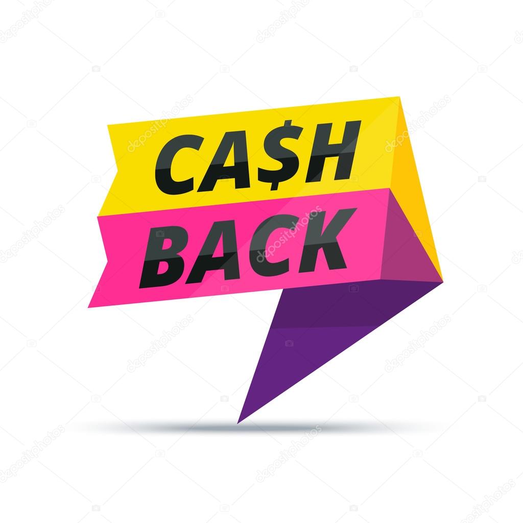 Trendy colorful cash back advertisement banner. Modern vector ma Stock ...