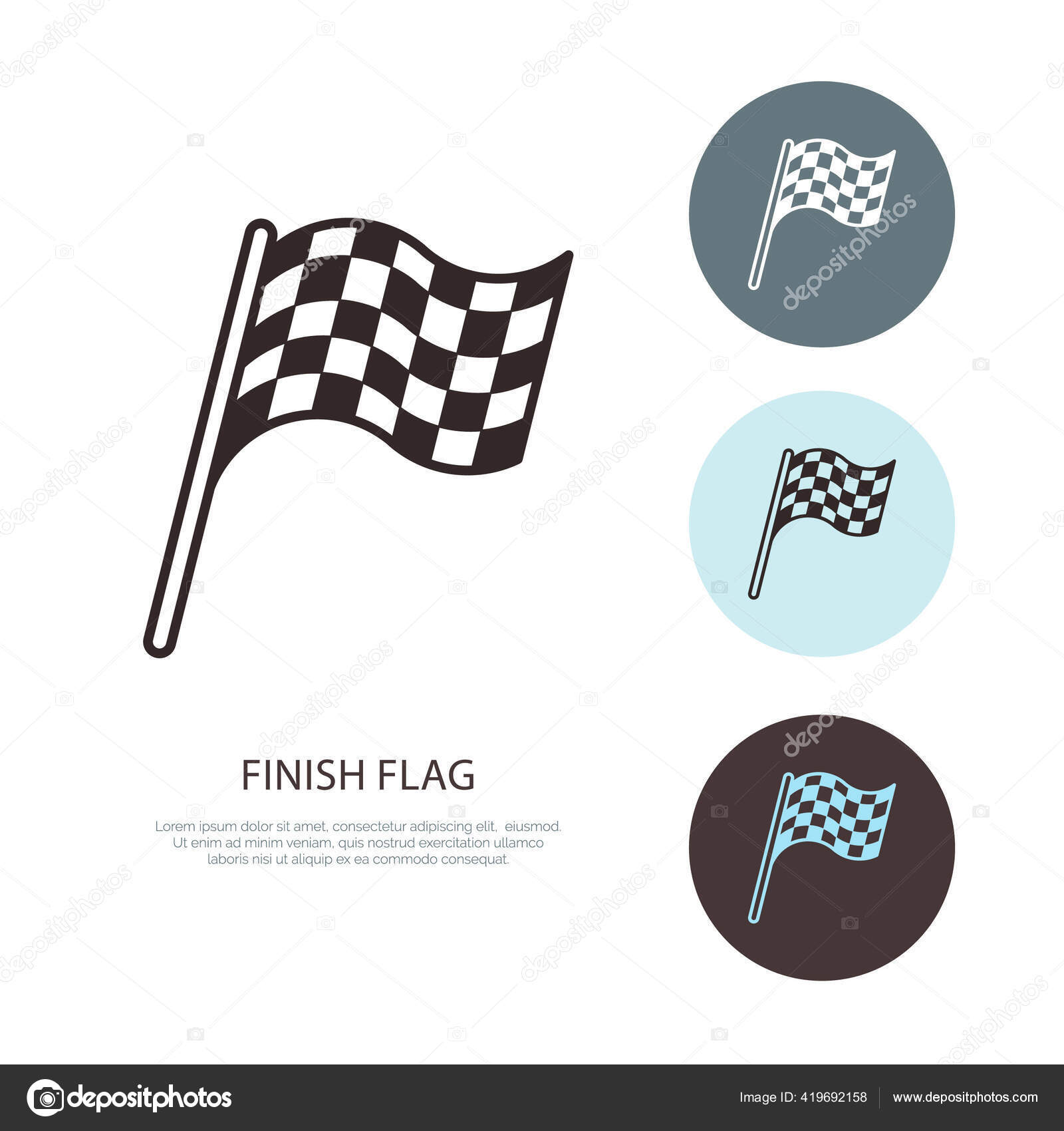 Finish Line Flag Icon