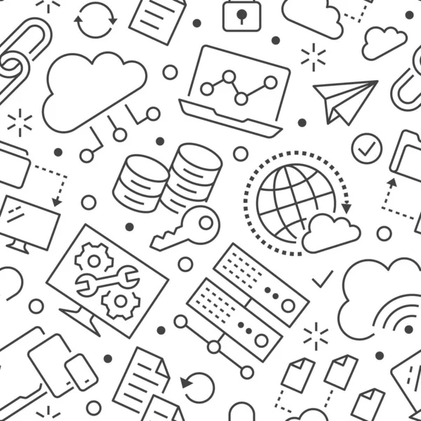 Software Development Seamless Pattern Flat Line Icons Programming Language Background Stock ...