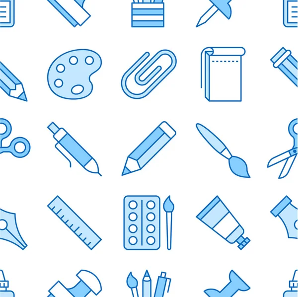 Stationery Background School Tools Seamless Pattern Art Education ...