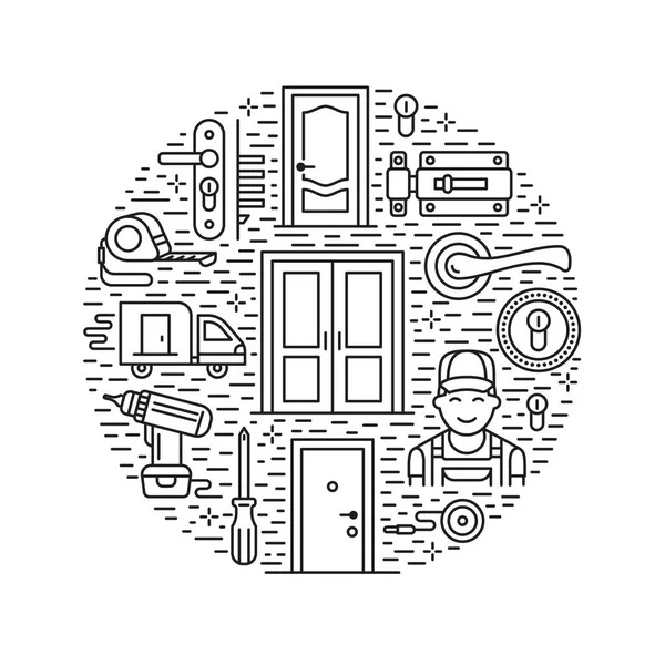 Front door latch Vector Art Stock Images | Depositphotos