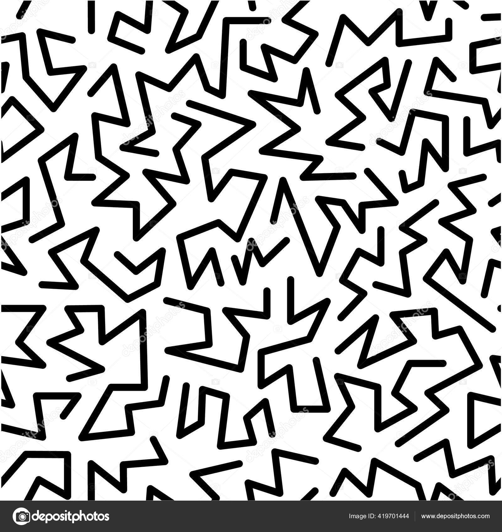 Trendy Memphis Style Seamless Pattern Inspired 80S 90S Retro Fashion ... Trendy Memphis Style Seamless Pattern Inspired 80S 90S Retro Fashion ...