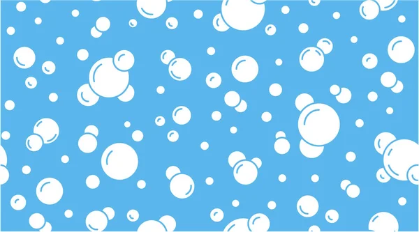 Bubbles Vector Seamless Pattern Flat Line Icons Blue White Color Stock Vector by ©Nadiinko 419700384