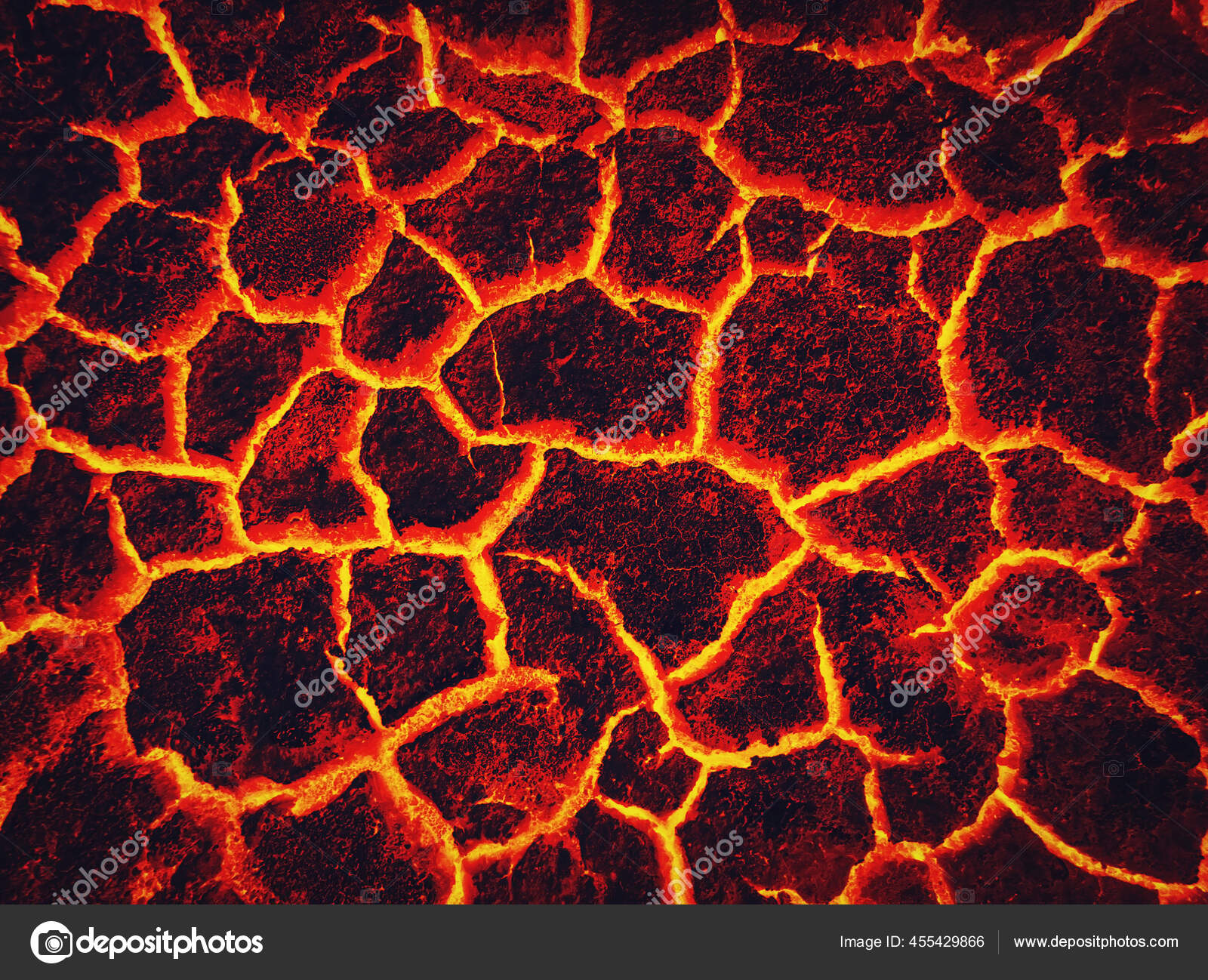 Heat Red Cracked Ground Texture Burning Volcano Eruption Molten Active ...