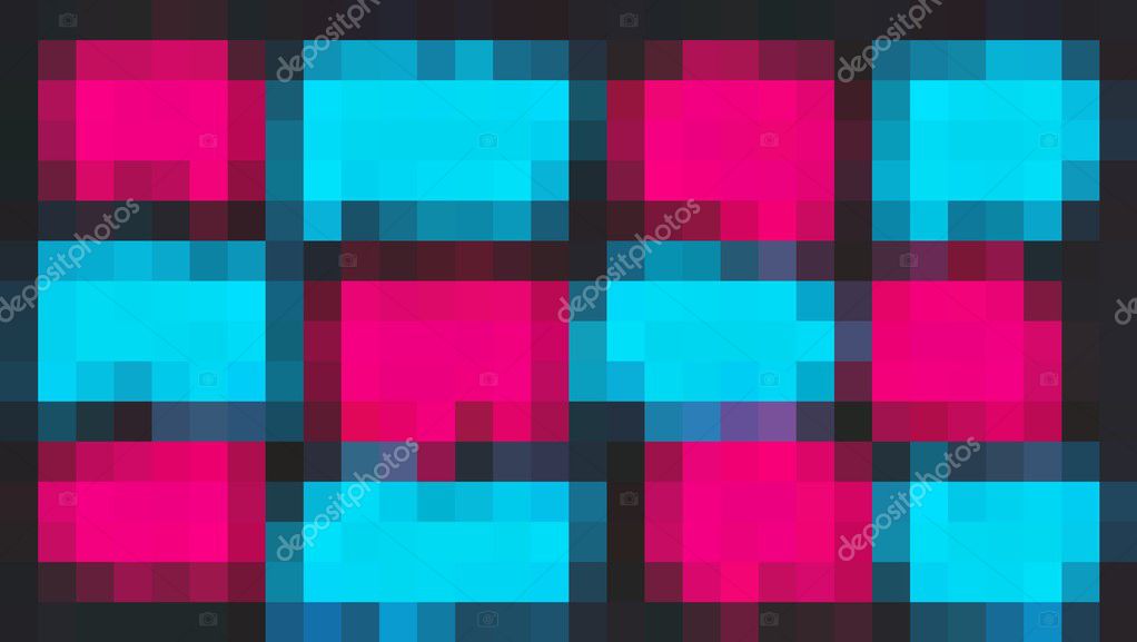 Pink Blue Pixel Abstract Black Background — Stock Photo © TimLA #121238134