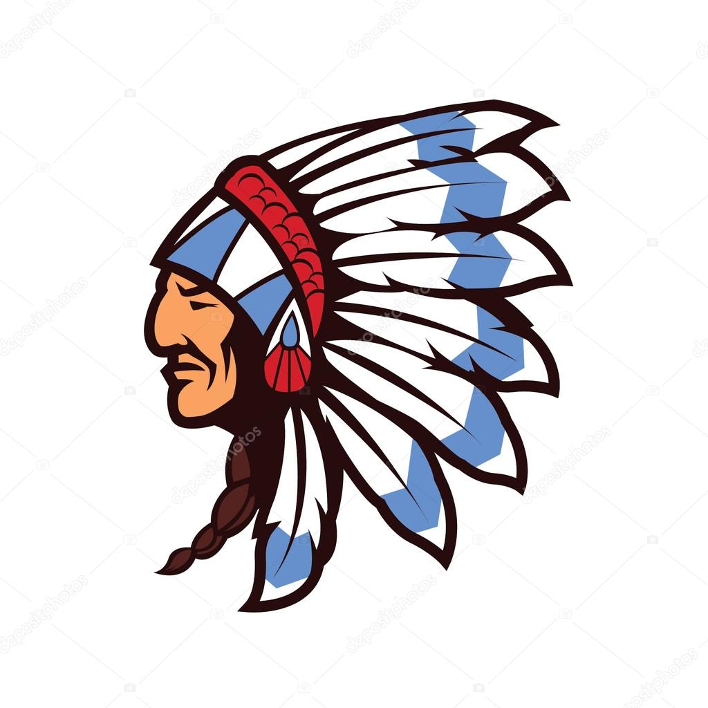 Indian Chief Head Mascots — Stock Vector © AjiPebriana #121601984