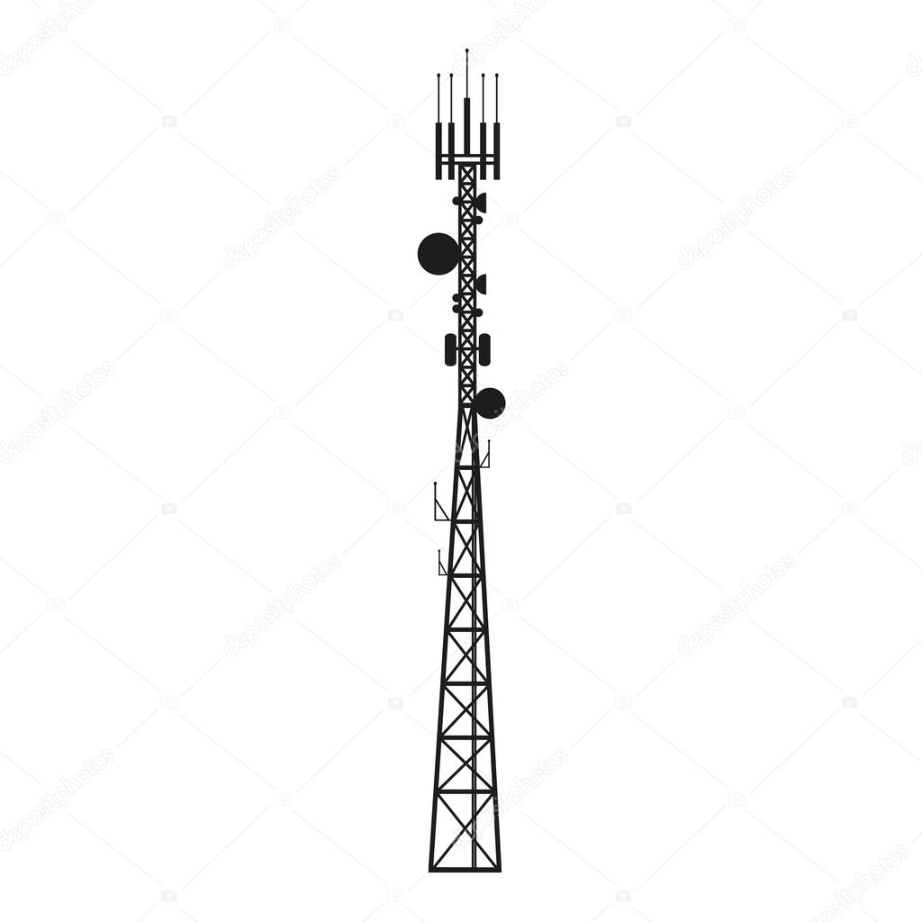 Telecommunication antenna mast or mobile tower Stock Vector Image by ...