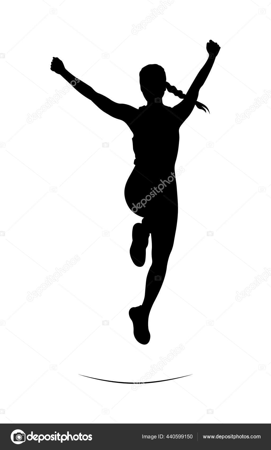 Runner Finish Line Silhouette Runner Finish Line Silhouette