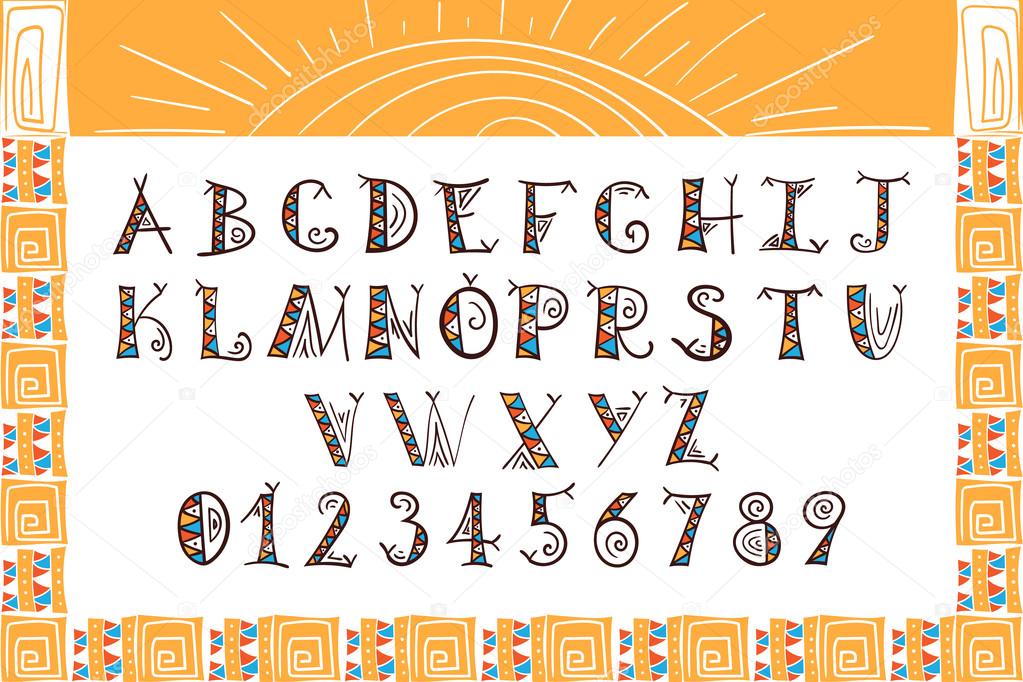 Tribal Lettering Font