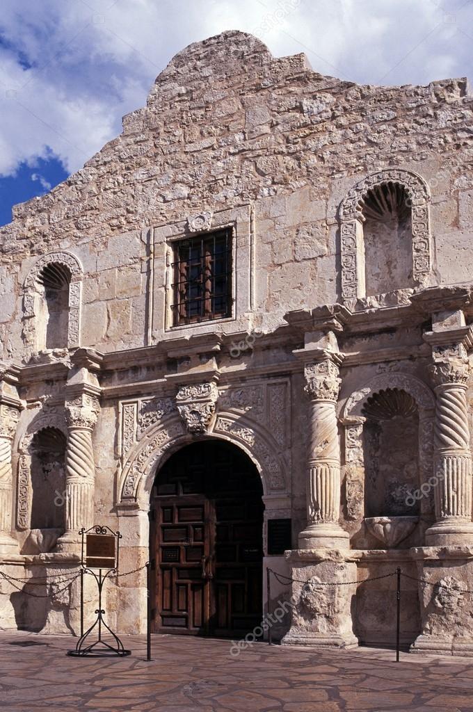 Front view of The Alamo building, San Antonio. — Stock Photo ...