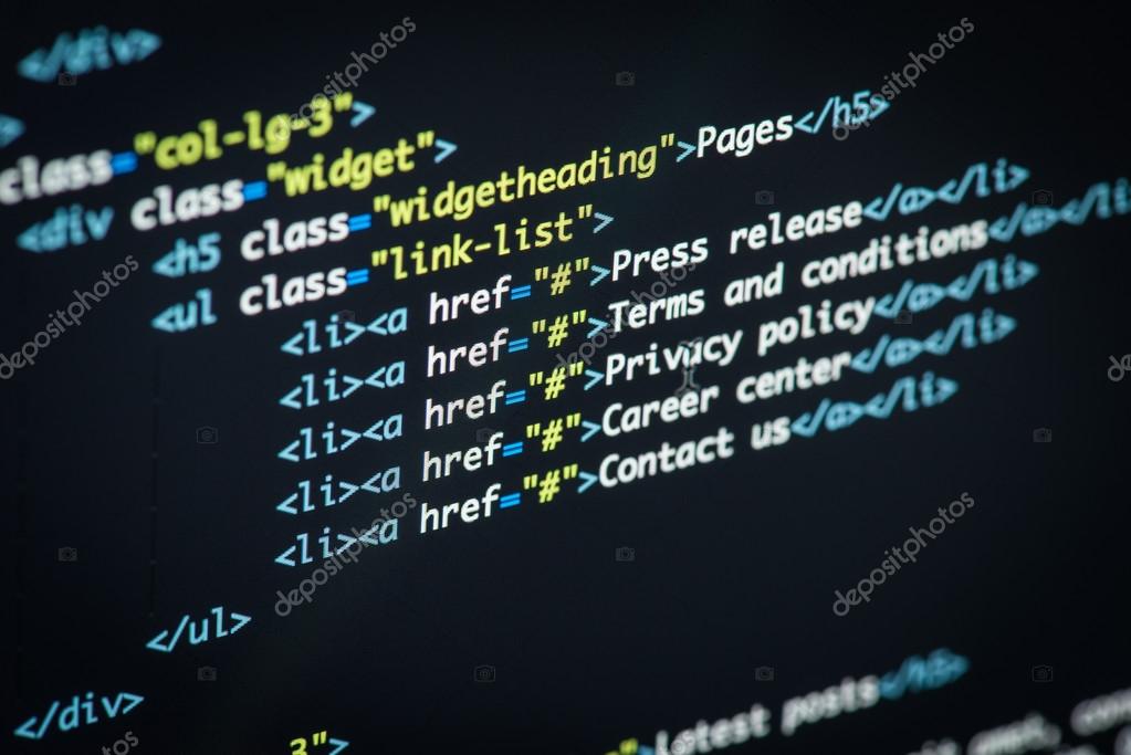HTML y código CSS desarrollando captura de pantalla. 2022