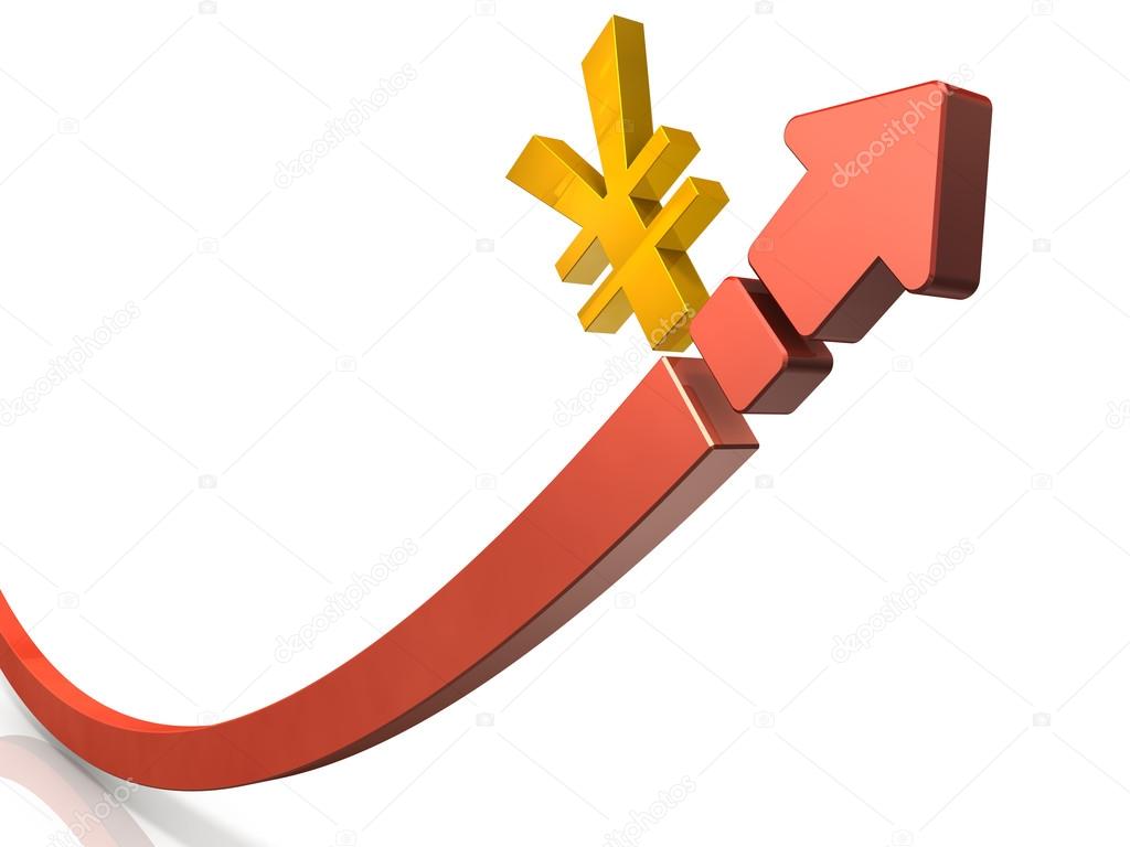 Abstract 3DCG representing the soaring price Stock Illustration by ...