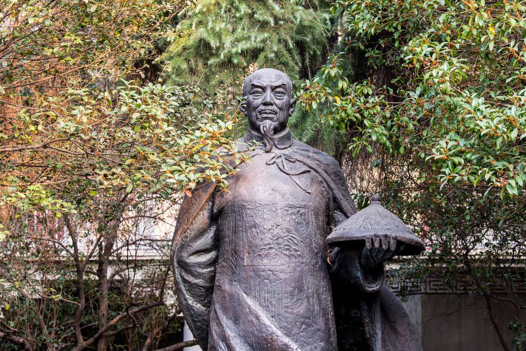 Estatua de Lin Zexu, un erudito chino oficial de la dinastía Qing mejor ...