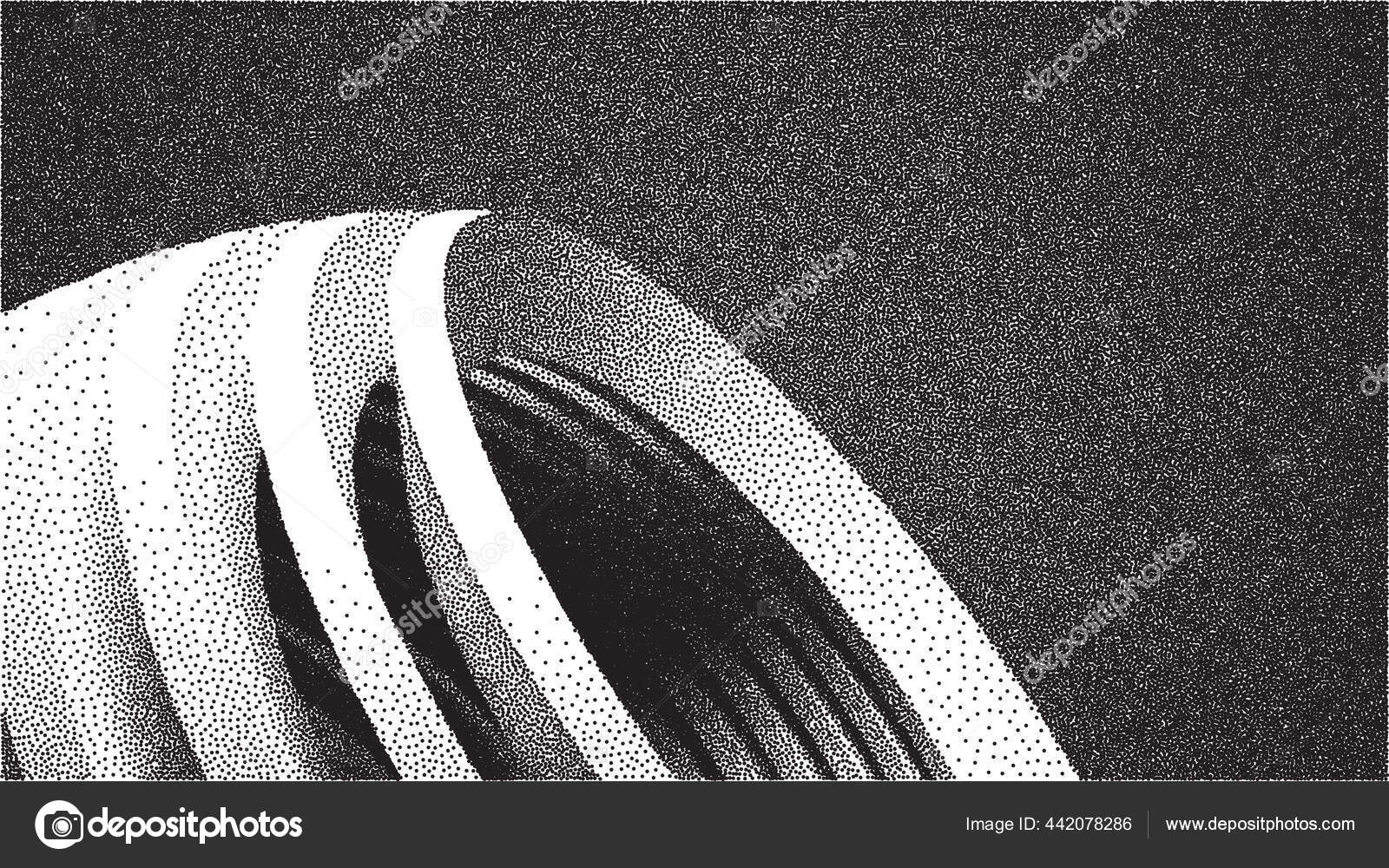 Vector architecture dotwork gradient background. Abstract noise stipple ...