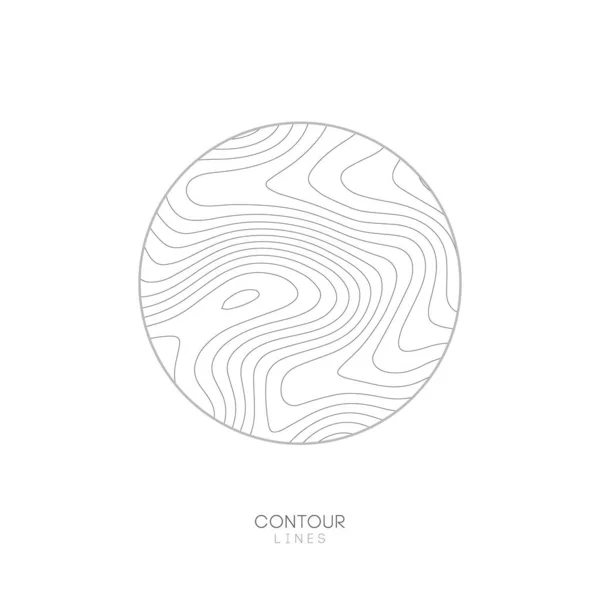 White Topographic map circle logo concept.Topo map elevation lines ...