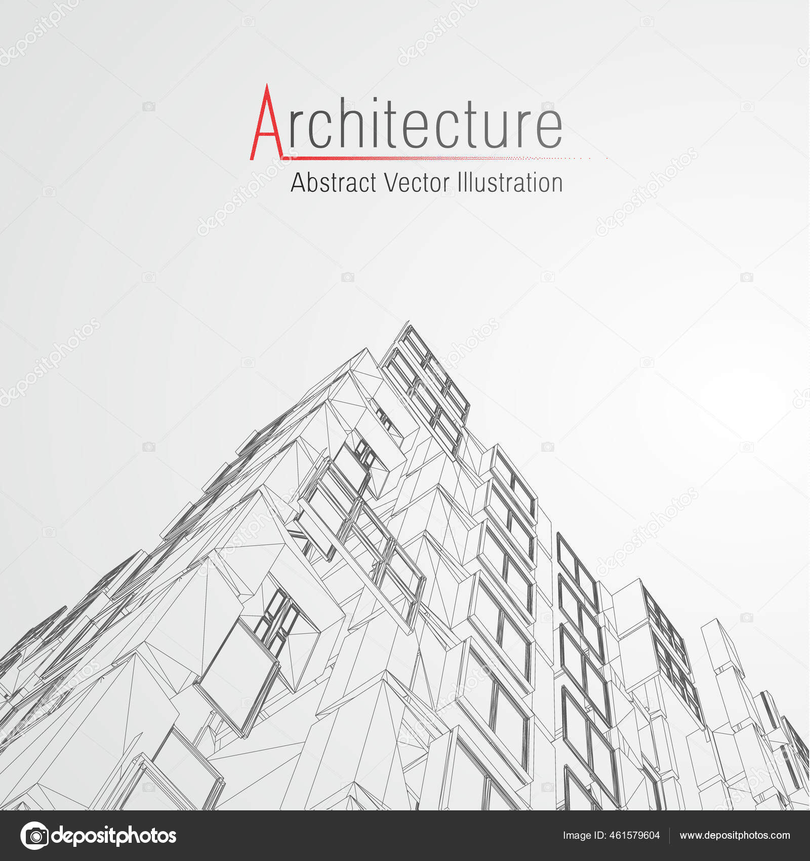 Geometric Buildings Drawing