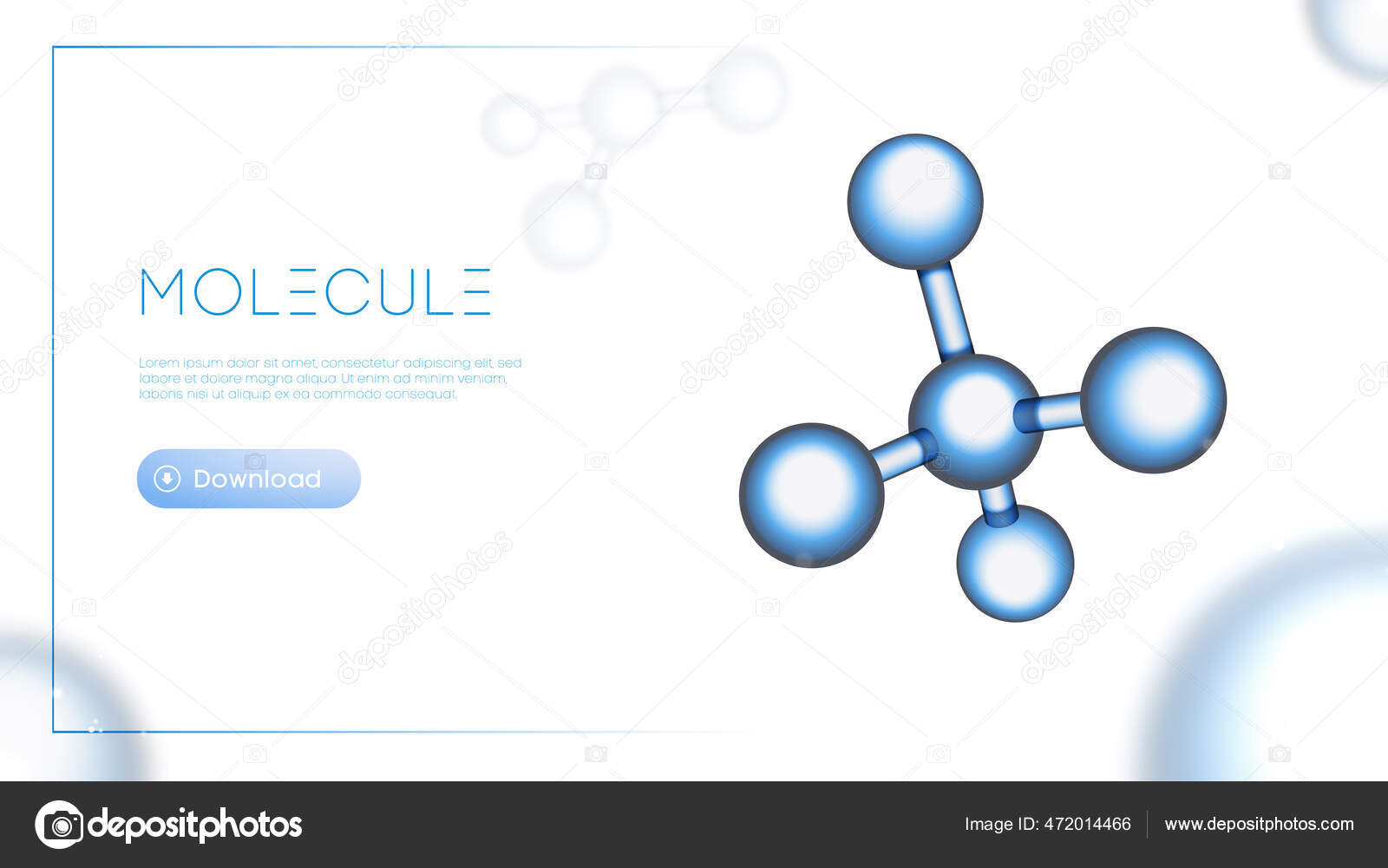 Molecular particles background compounding template. Gene abstract ...