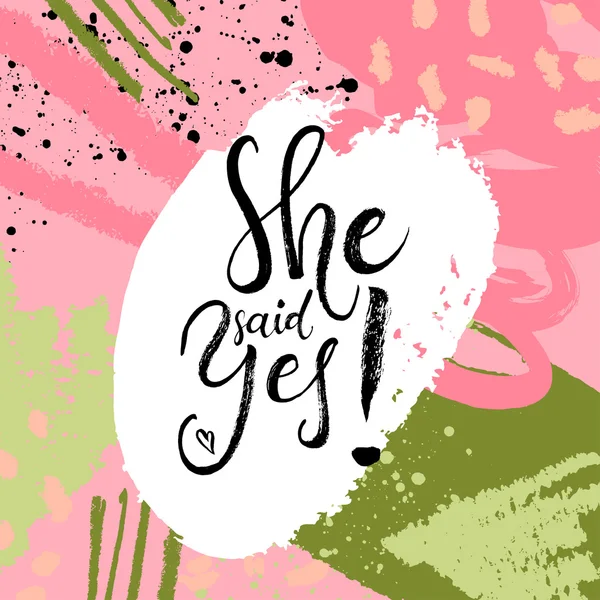 She said yes Vector Art Stock Images | Depositphotos