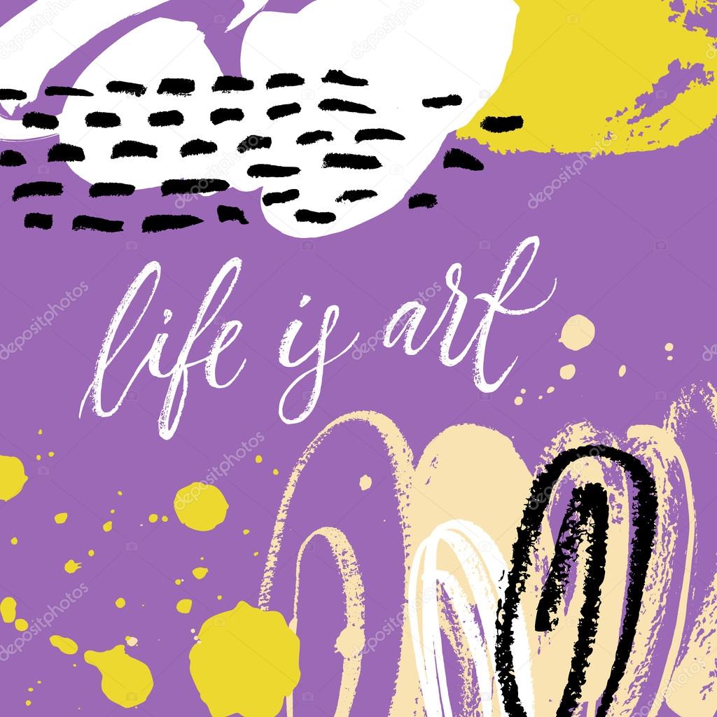 Life is art card. Stock Vector Image by ©SpencerianSisters #124048862