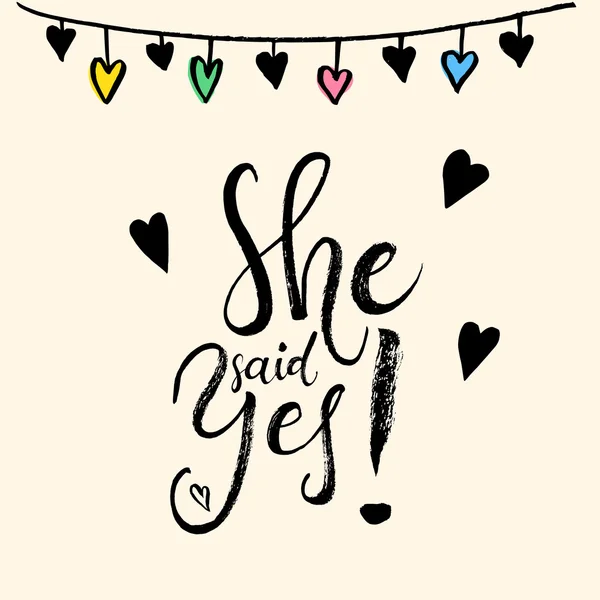 She said yes Vector Art Stock Images | Depositphotos