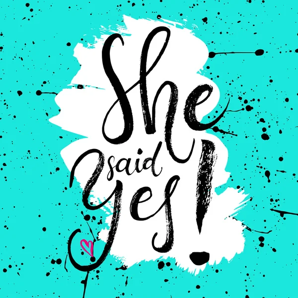 She said yes Vector Art Stock Images | Depositphotos
