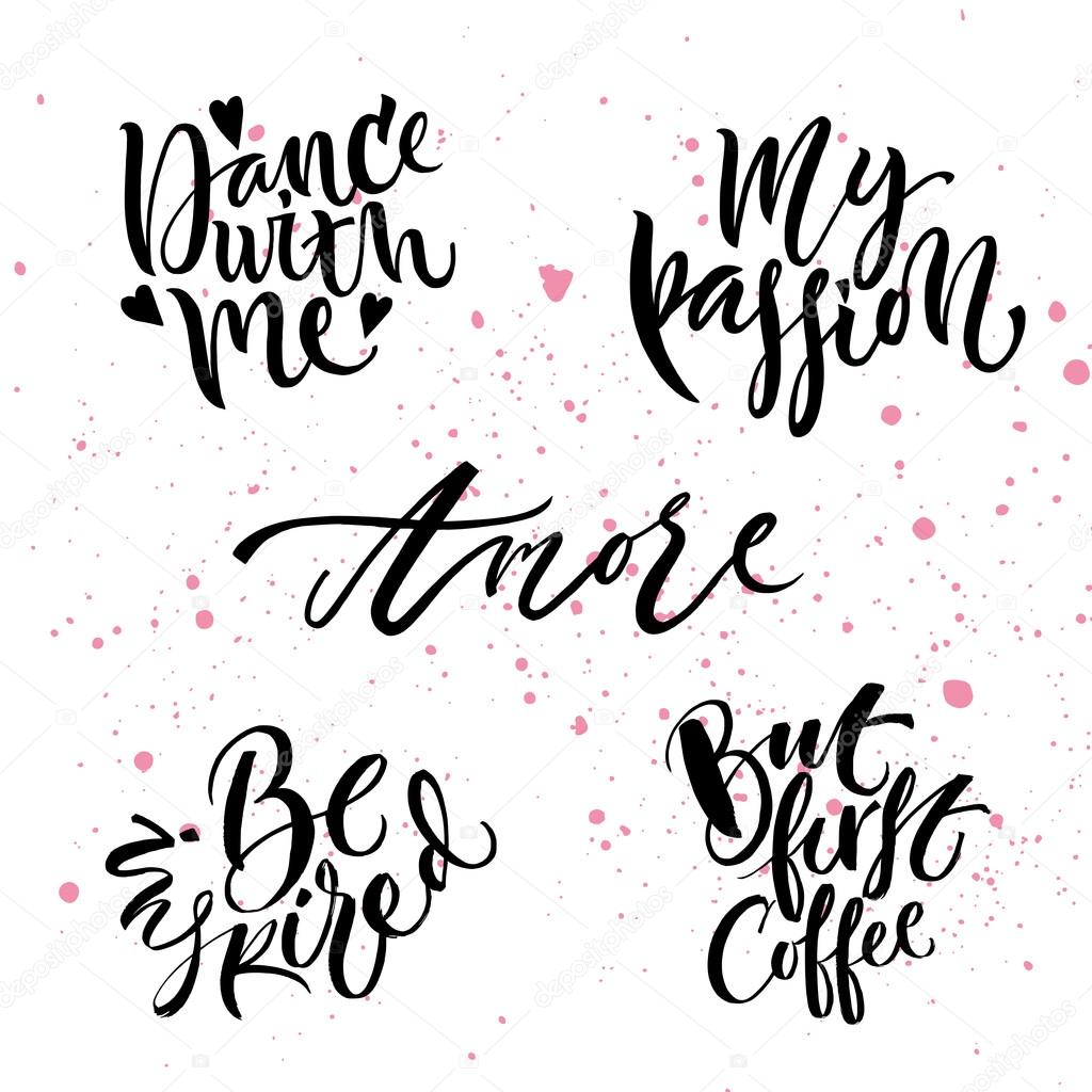Lettering set for cards. Stock Vector Image by ©SpencerianSisters ...