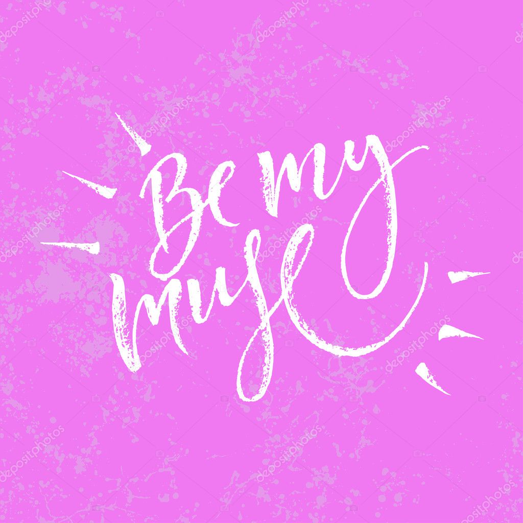 Be my muse card template Stock Vector by ©SpencerianSisters 124054664