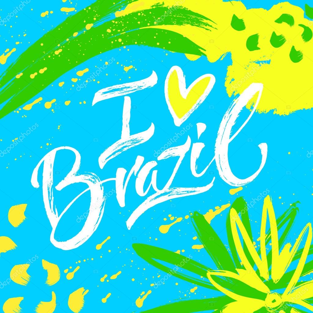 Hand lettering card Brazil Stock Vector Image by ©SpencerianSisters ...