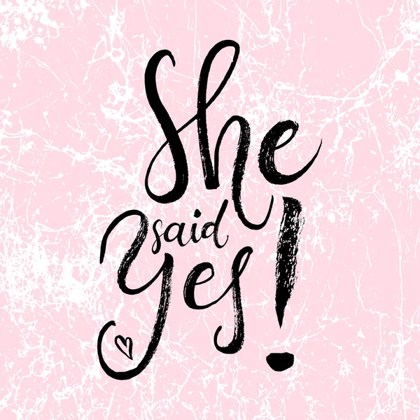 She said yes Vector Art Stock Images | Depositphotos
