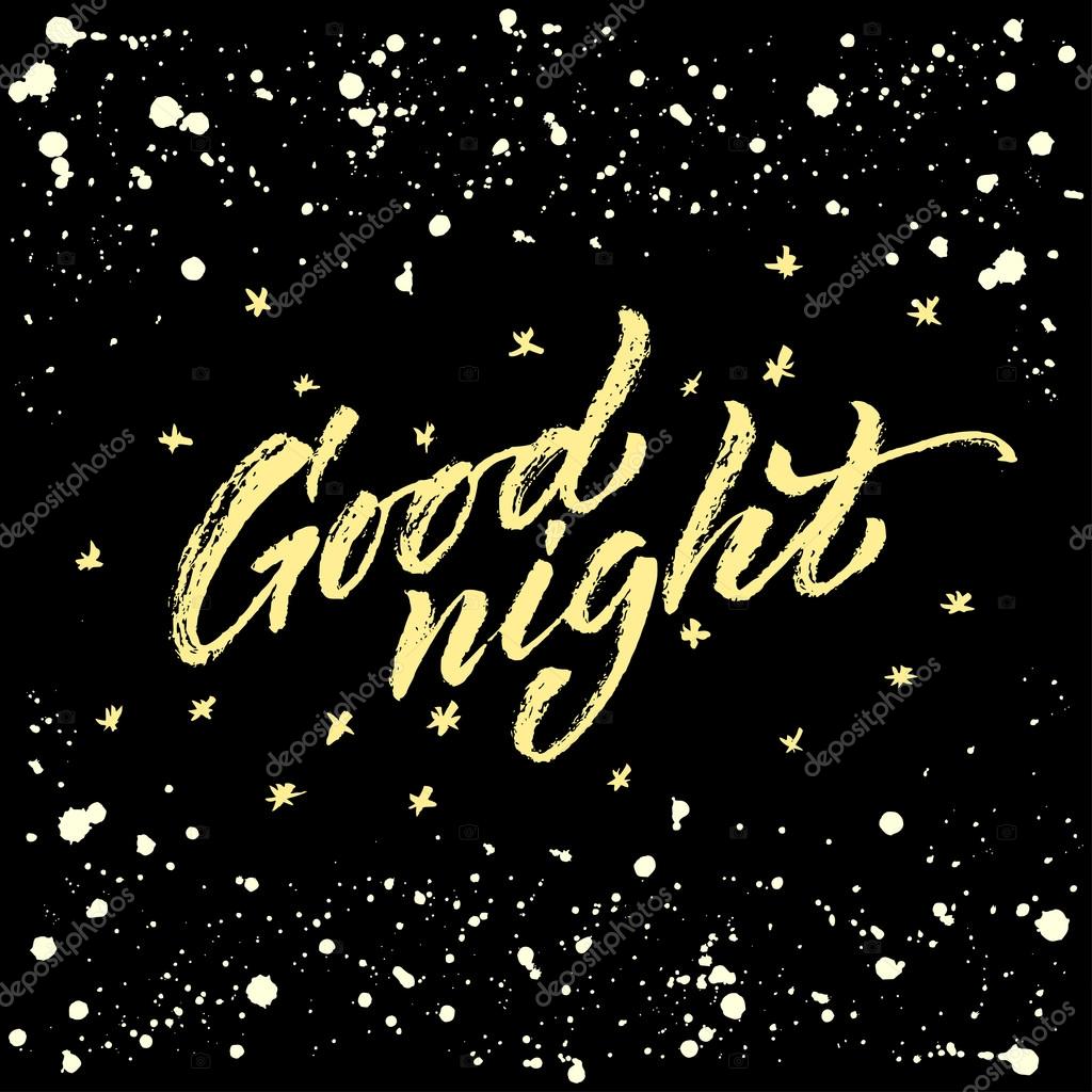 Good night card Stock Vector by ©SpencerianSisters 124060948