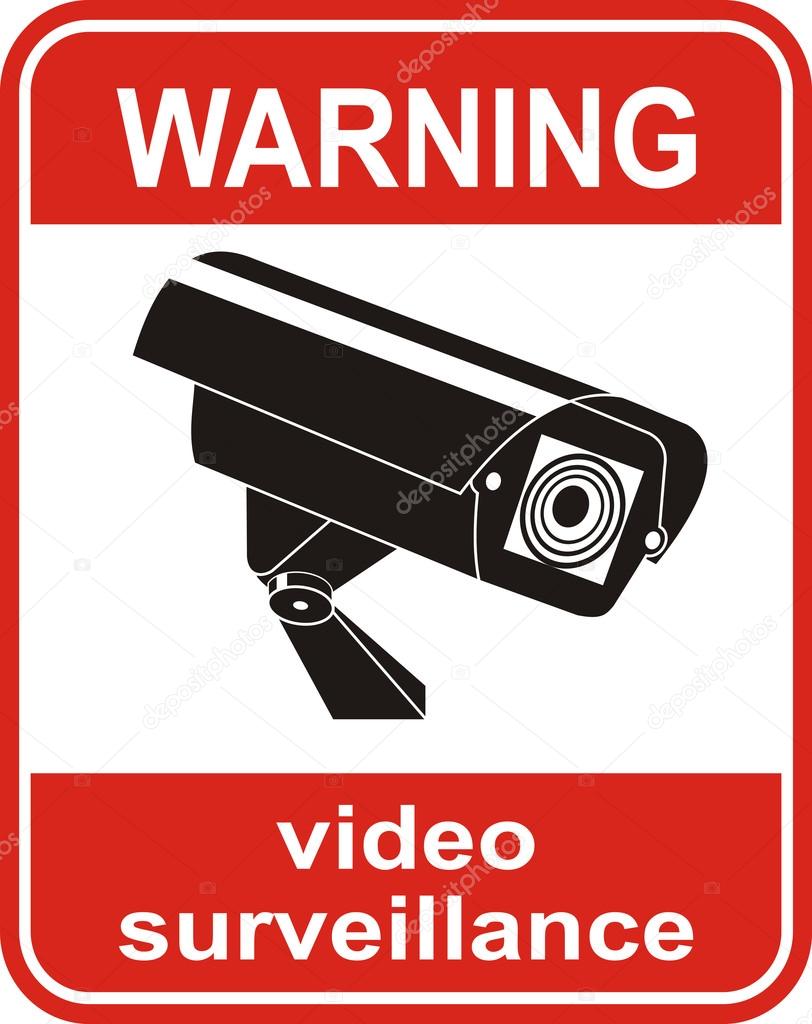 Video Surveillance Signs Vector