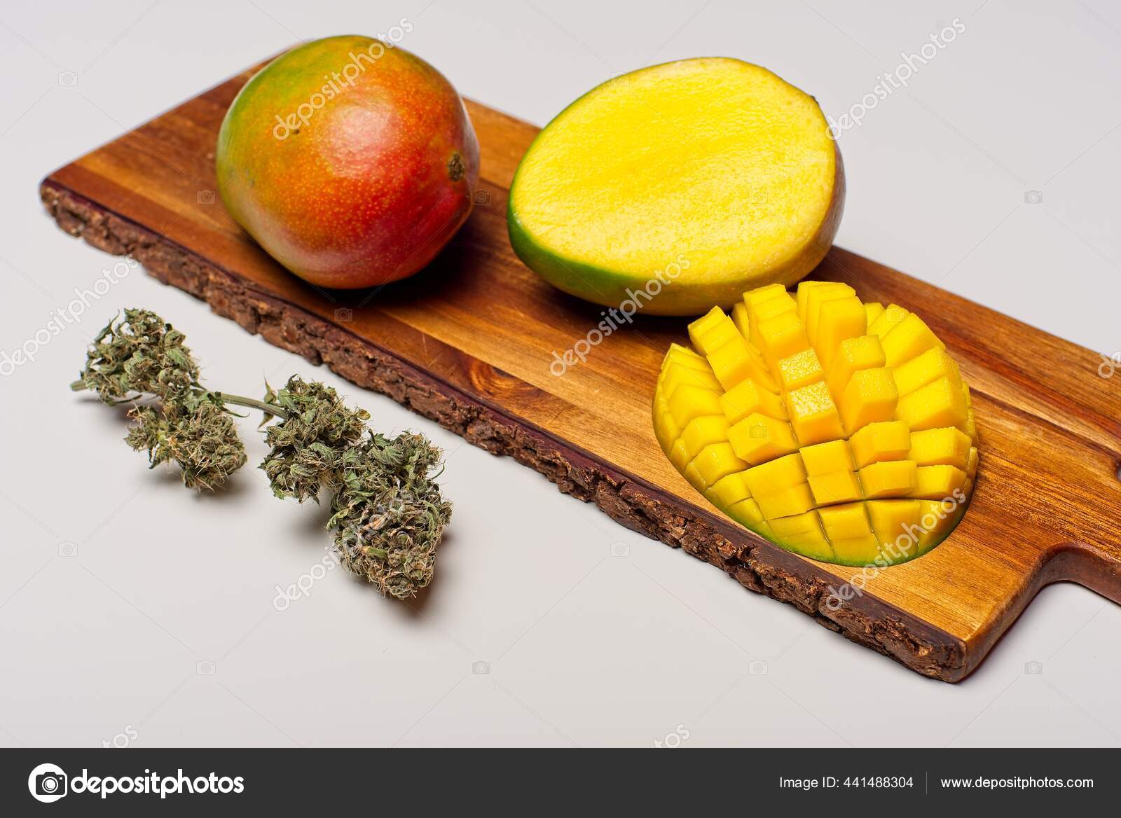 Cut Mango Fruit Cannabis Buds Myrcene Terpenes Mangos Support Effects ...