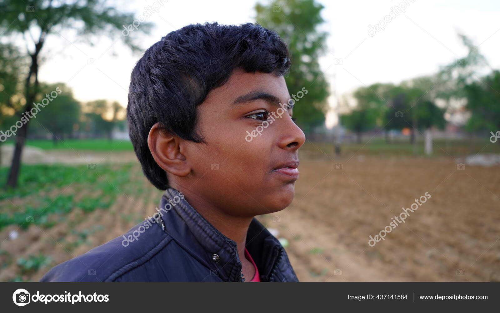 Enero 2020 Reengus Jaipur India Vista Lateral Chico Indio Guapo — Foto ...