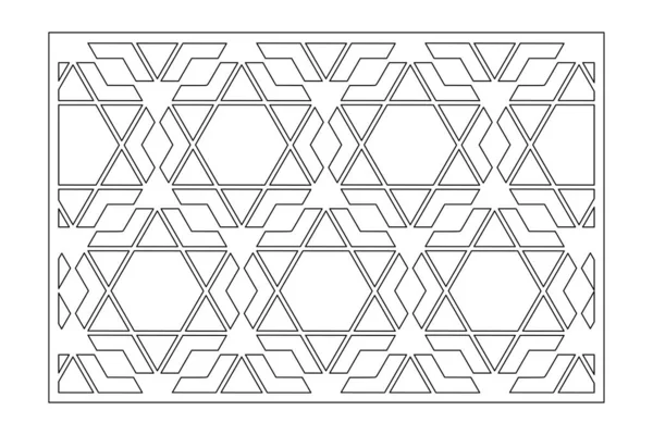 Template for cutting. Abstract line pattern. Laser cut. Ratio 1:1 ...