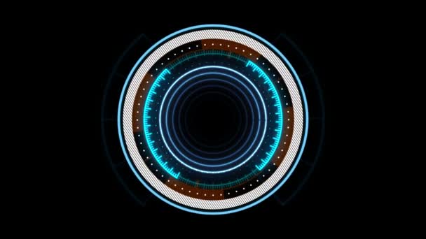 HUD Circle User interface on isolated Green Screen background. — Stock ...