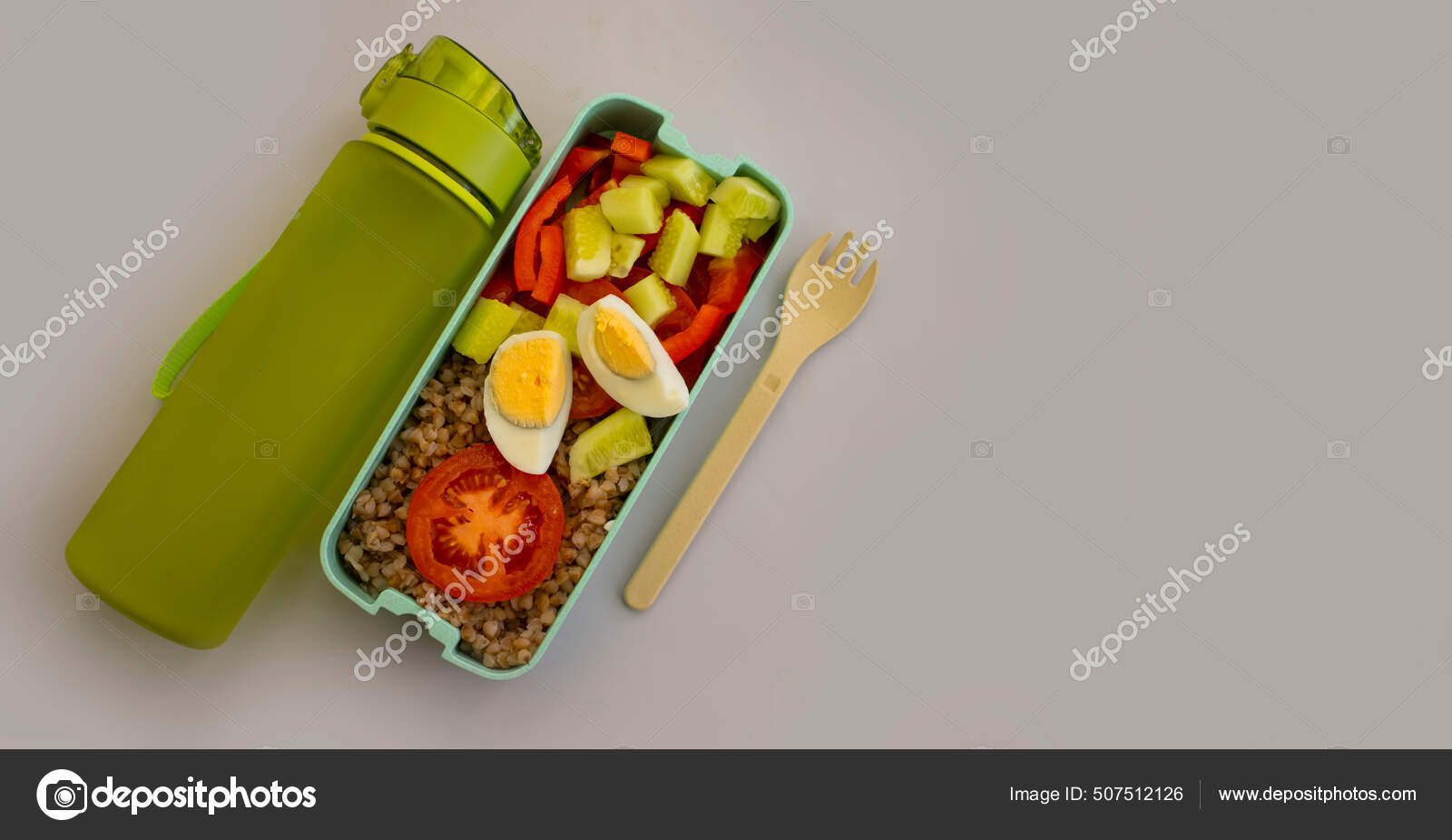Healthy Lunch Colored Background — Stock Photo © TanyaLovus #507512126