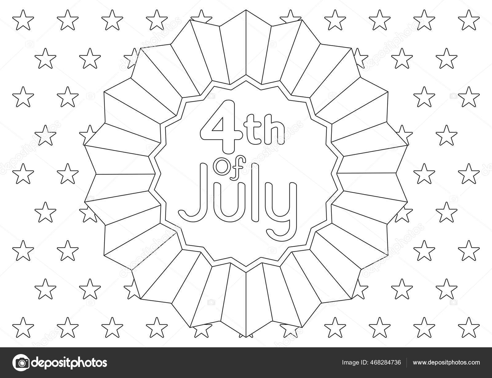 4th Of July Star Coloring Pages
