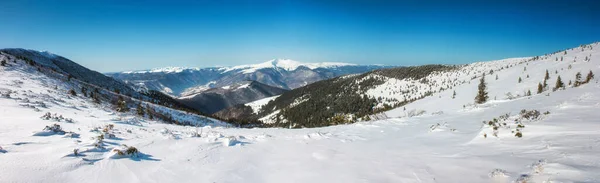 Winter mountains, panorama - snow-capped peaks of the Alps. Panoramic ...