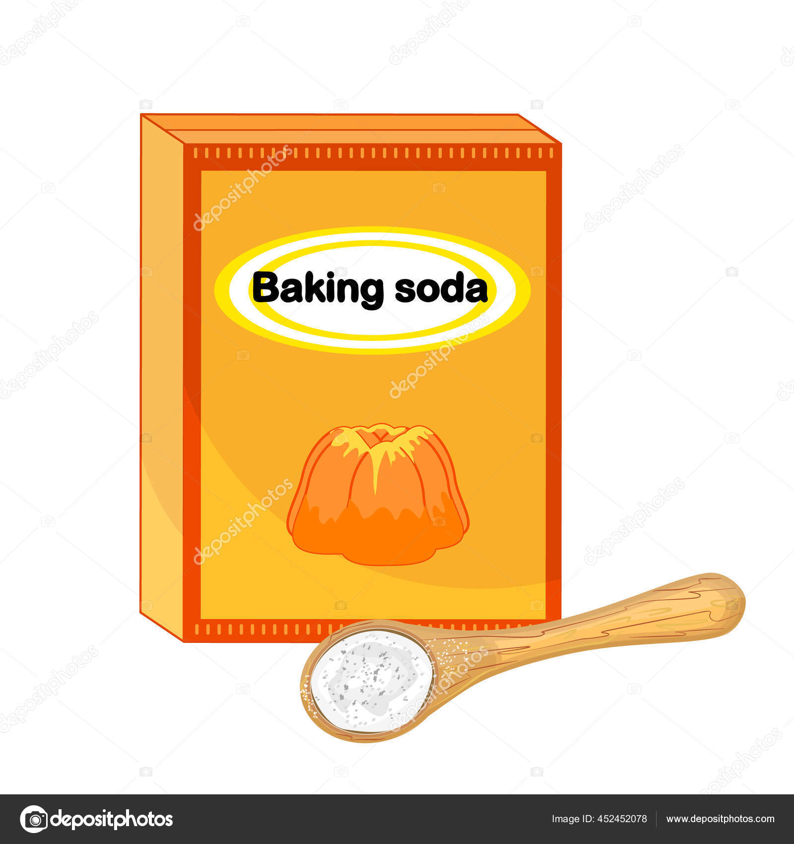 Baking Soda Craft Paper Bag Spoon Isolated White Background Spoon Stock ...