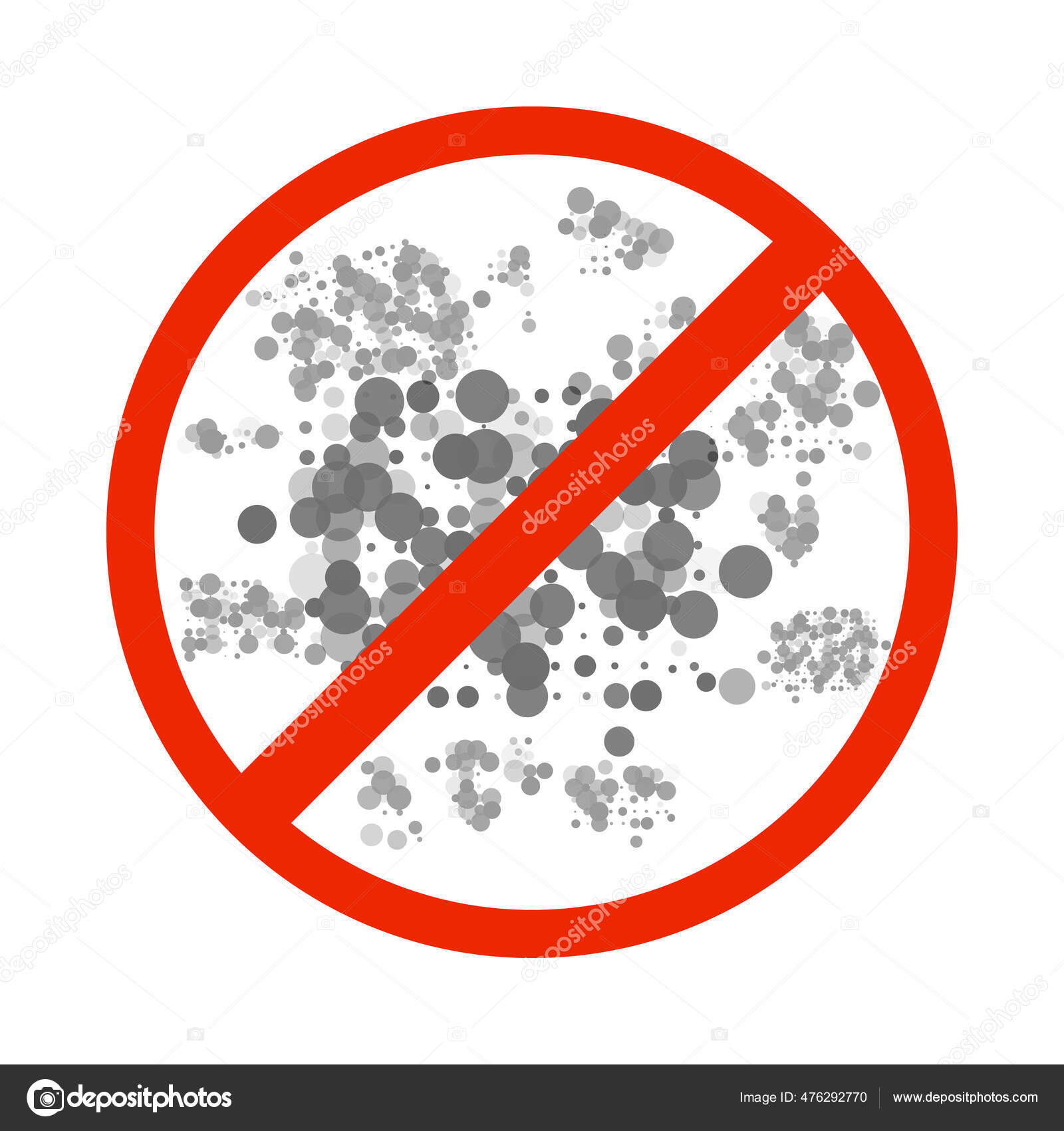 Mold Sign Isolated White Background Stop Mold Icon Antibacterial ...