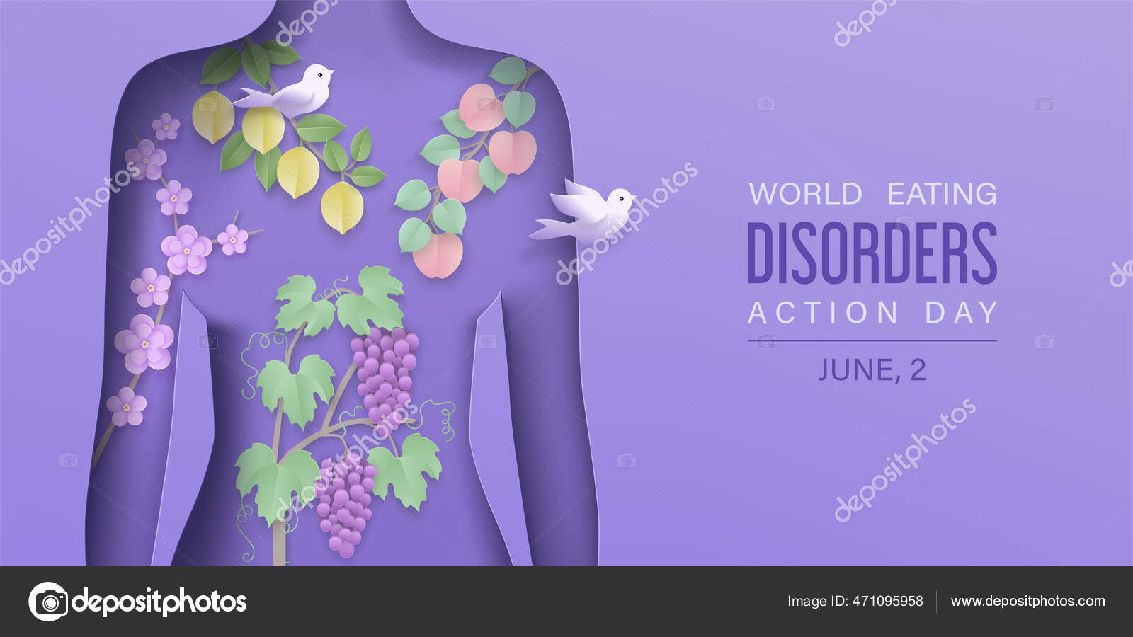 Eating disorders day background Stock Vector Image by ©mirrima #471095958
