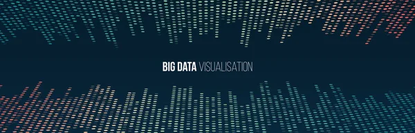 Big Data Visualization Banner Abstract Background Lines Array Binary Code Stock Vector By