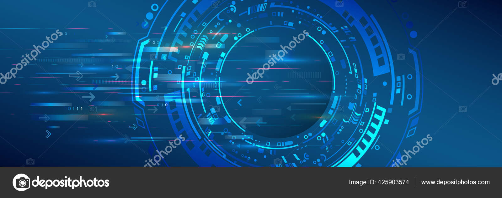 Tech Vector Illustration Various Technology Elements Wide Cyber ...