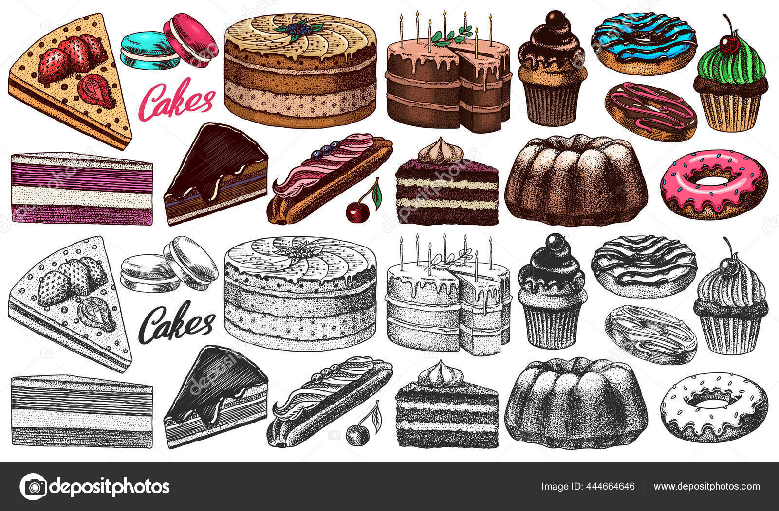 Vintage Cake Drawing
